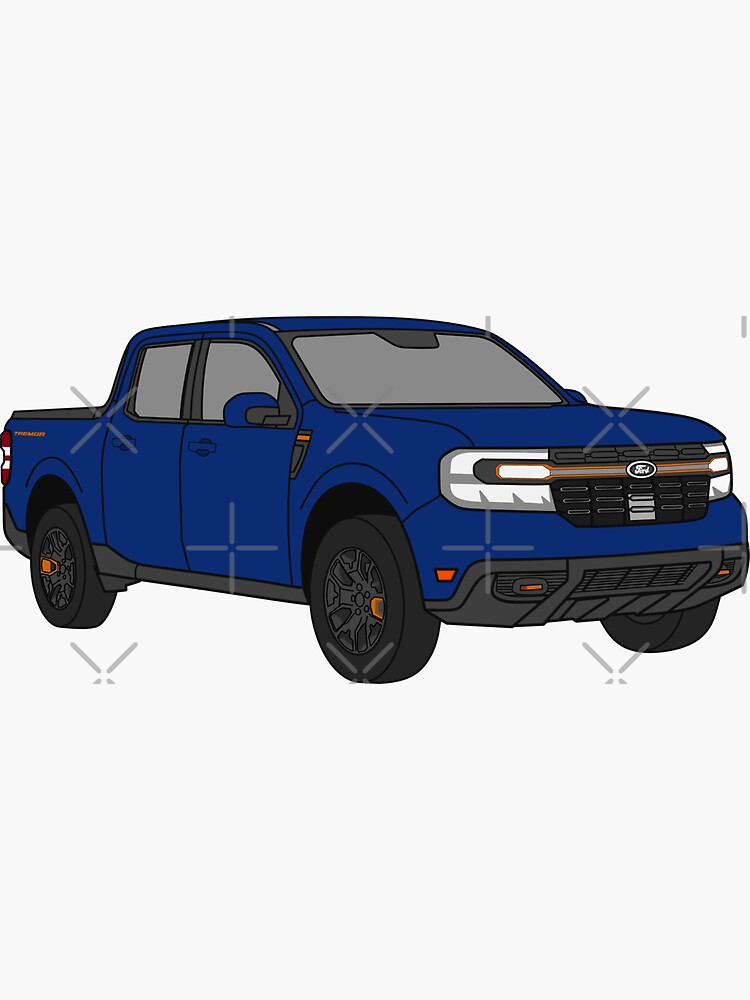 "Ford Maverick Atlas Blue Tremor" Sticker for Sale by Yensid1971 ...
