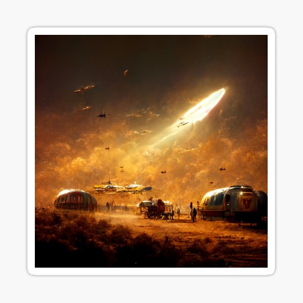 "Space Western Settlement Scene (Space Fantasy Painting Poster ...