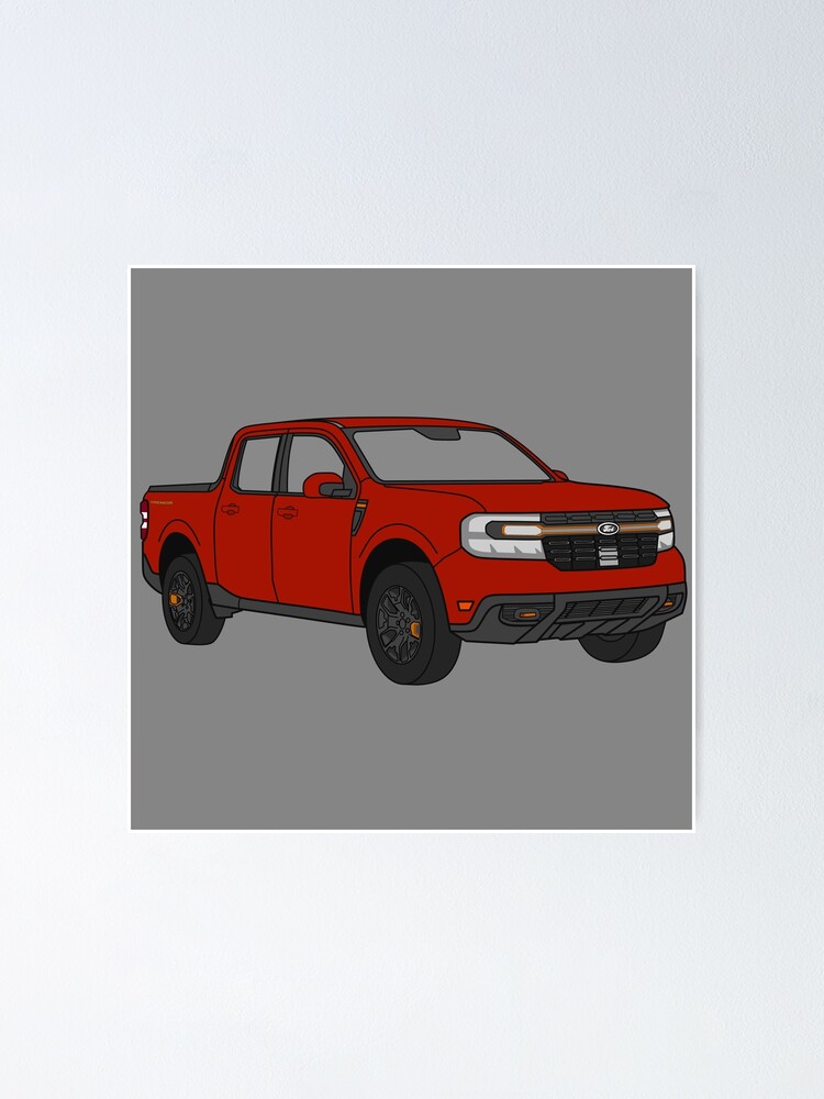 "Ford Maverick Hot Pepper Red Tremor" Poster for Sale by Yensid1971 ...