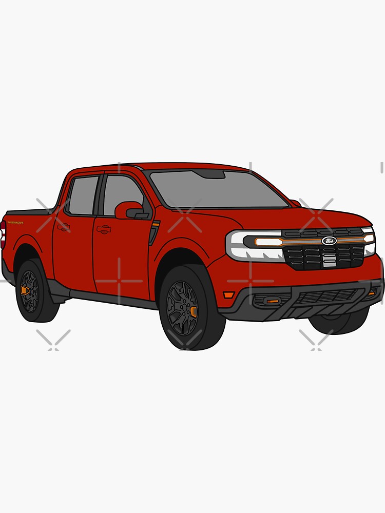 "Ford Maverick Hot Pepper Red Tremor" Sticker for Sale by Yensid1971 ...