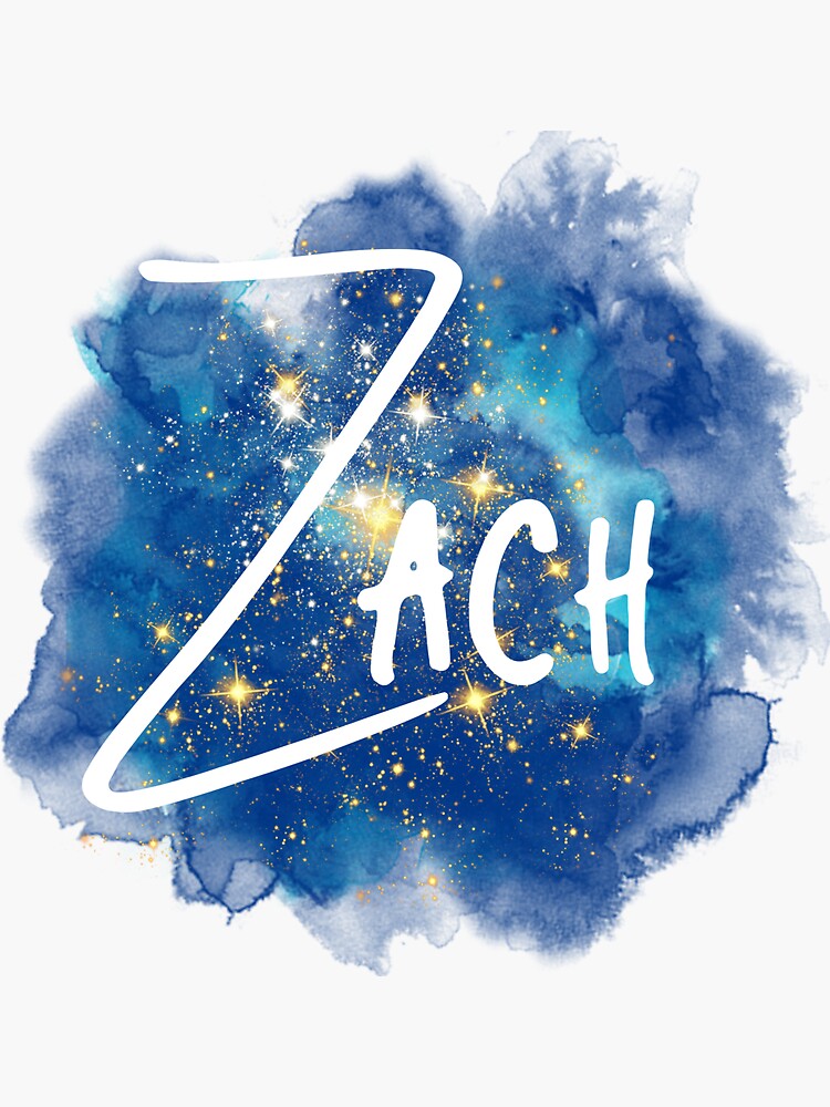 "Zach, Stars and Watercolor" Sticker for Sale by faithtfoster | Redbubble