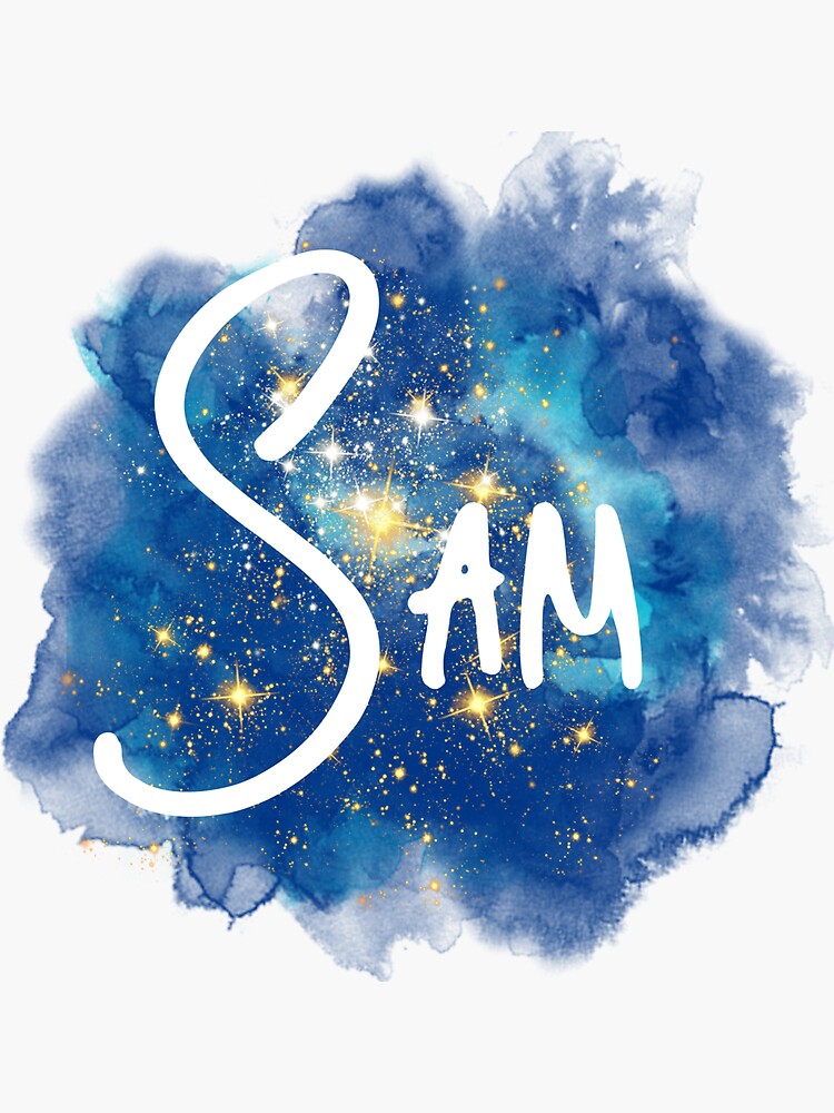 "Sam, Stars and Watercolor" Sticker for Sale by faithtfoster | Redbubble