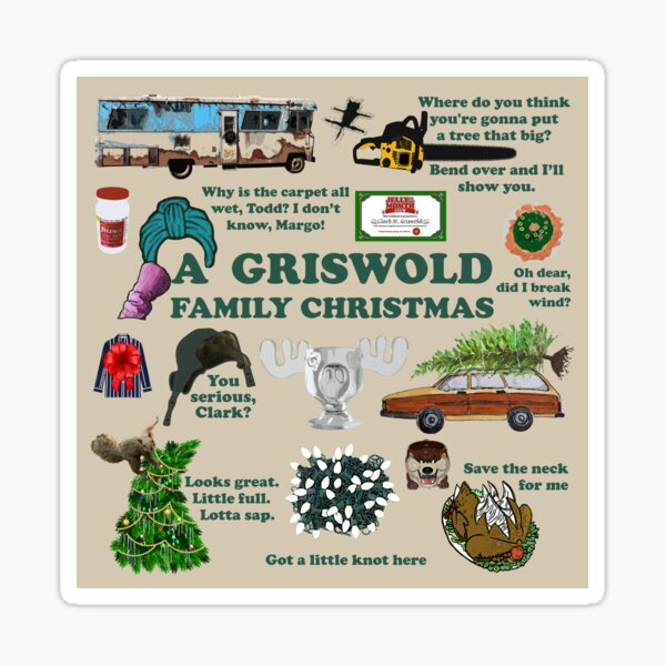 "Retro Griswold Family Christmas Vacation" Sticker for Sale by ...