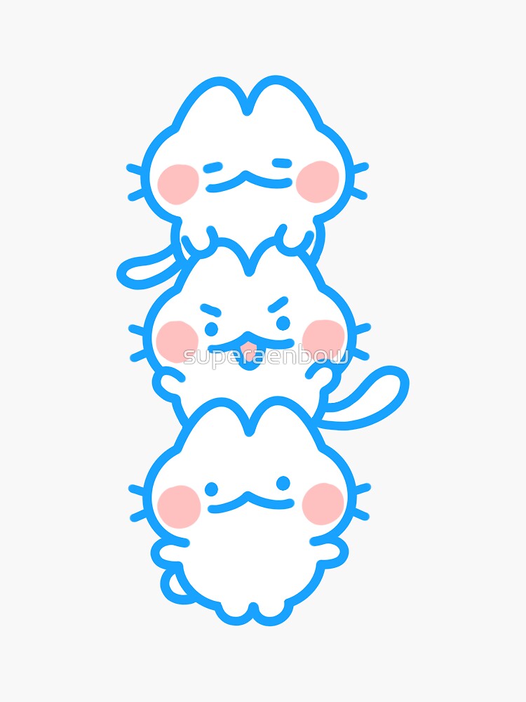 "cat stack" Sticker for Sale by superaenbow | Redbubble