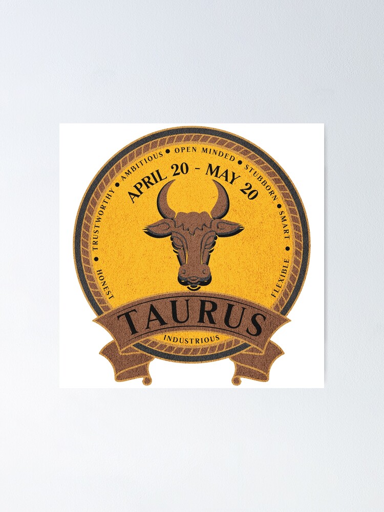 "Taurus Zodiac Astrology Sign" Poster for Sale by SandragonDesign ...