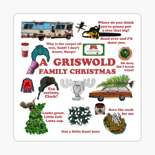 "Nostalgic Griswold Family Christmas Vacation" Sticker for Sale by ...