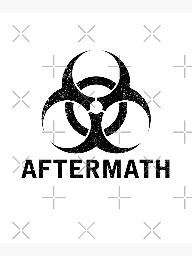 "aftermath word with Biohazard symbol" Poster for Sale by ...