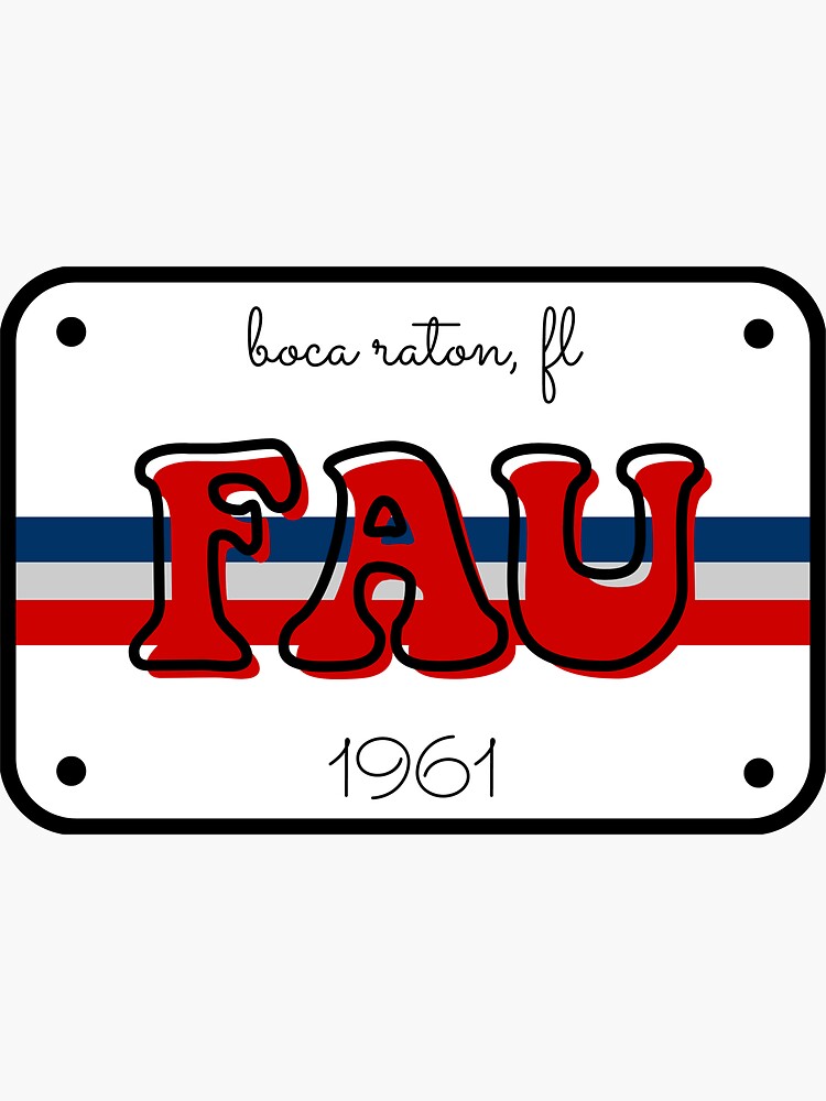 "fa u boca florida license plate sticker" Sticker for Sale by ...