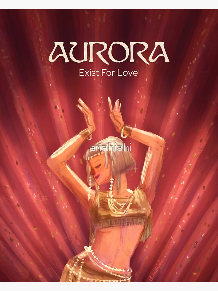 "Aurora Poster" Sticker for Sale by anahiahi | Redbubble