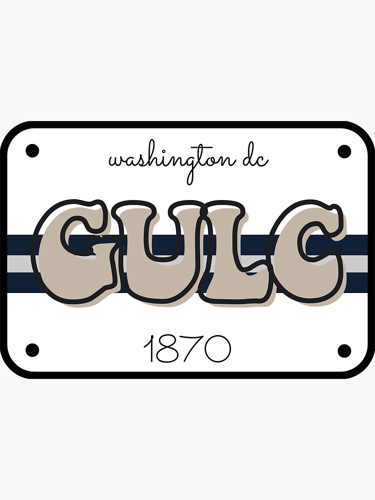 "gulc dc license plate sticker" Sticker for Sale by hannahbsavv | Redbubble