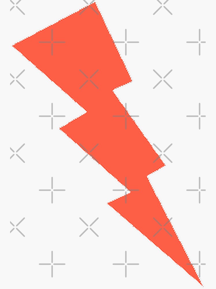 "Red Lightning bolt " Sticker for Sale by allstars007 | Redbubble