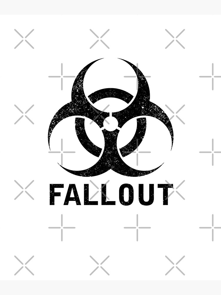 "FALLOUT word with Biohazard symbol" Poster for Sale by Dreamakerstudio ...