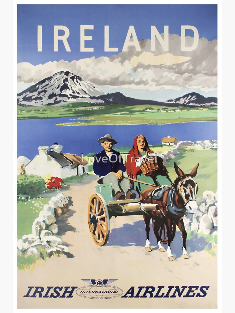 "Irish Airlines Ireland Travel Poster" Sticker for Sale by LoveOfTravel ...