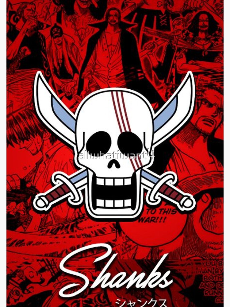 "SHANKS ONE PIECE / SHANKS RED HAIR / ONE PIECE / SHANKS LOGO FLAG ...