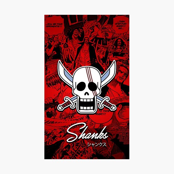 "SHANKS ONE PIECE / SHANKS RED HAIR / ONE PIECE / SHANKS LOGO FLAG ...