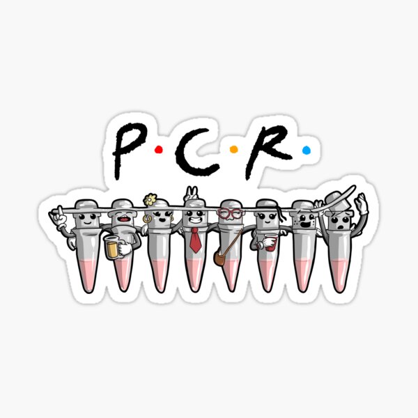 "PCR pals with text" Sticker for Sale by TrailMixArt | Redbubble