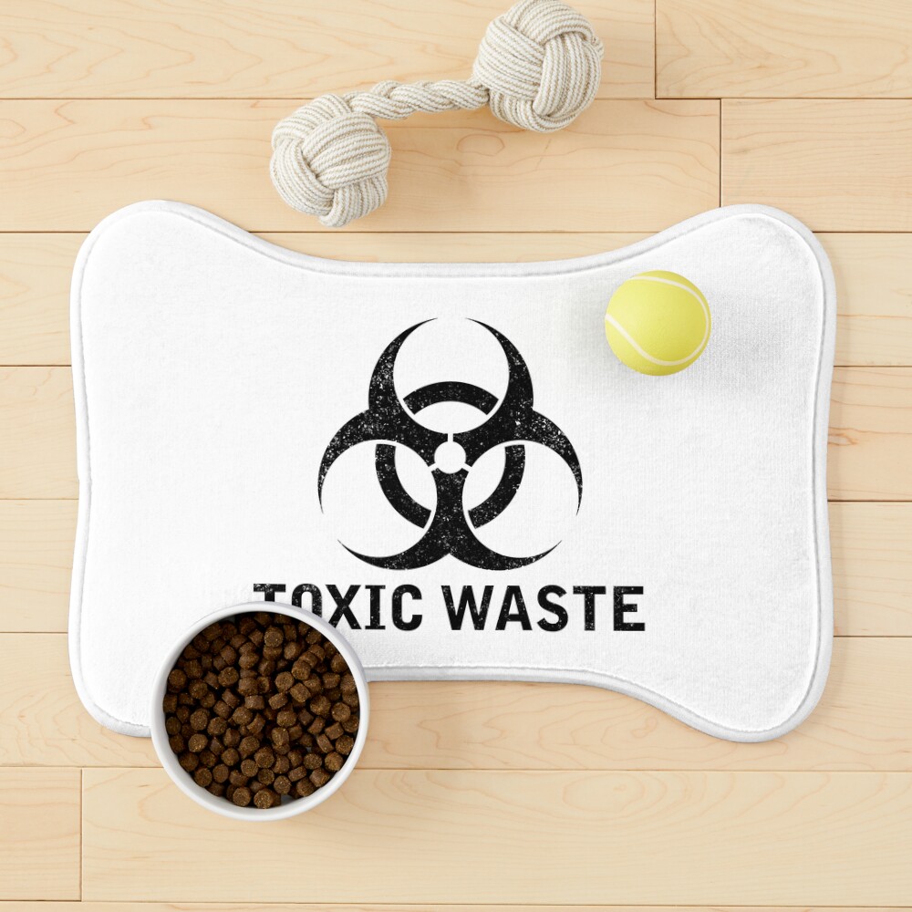 "TOXIC WASTE word with Biohazard symbol" Sticker for Sale by ...