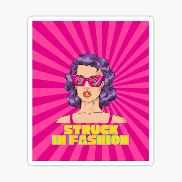 "Pop Art Struck In Fashion" Sticker for Sale by highon | Redbubble