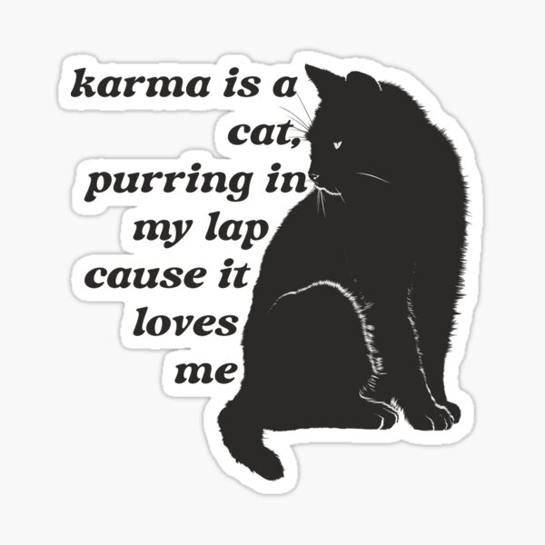 "karma!" Sticker for Sale by theerastour | Redbubble