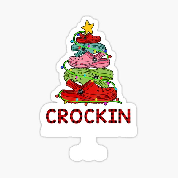 "Crocin Around The Christmas Tree Funny Christmas" Sticker for Sale by ...