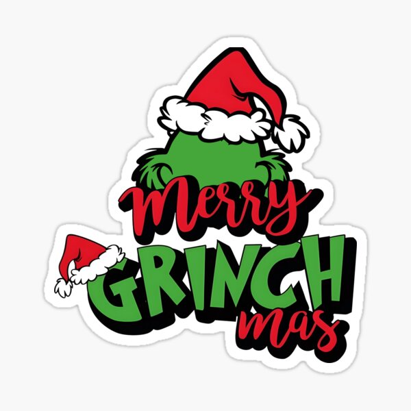 "grinch mery grinchmas mas" Sticker for Sale by EllenReichert | Redbubble