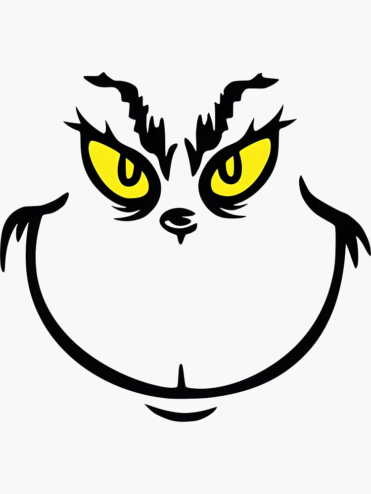 "grinch face" Sticker for Sale by EllenReichert | Redbubble
