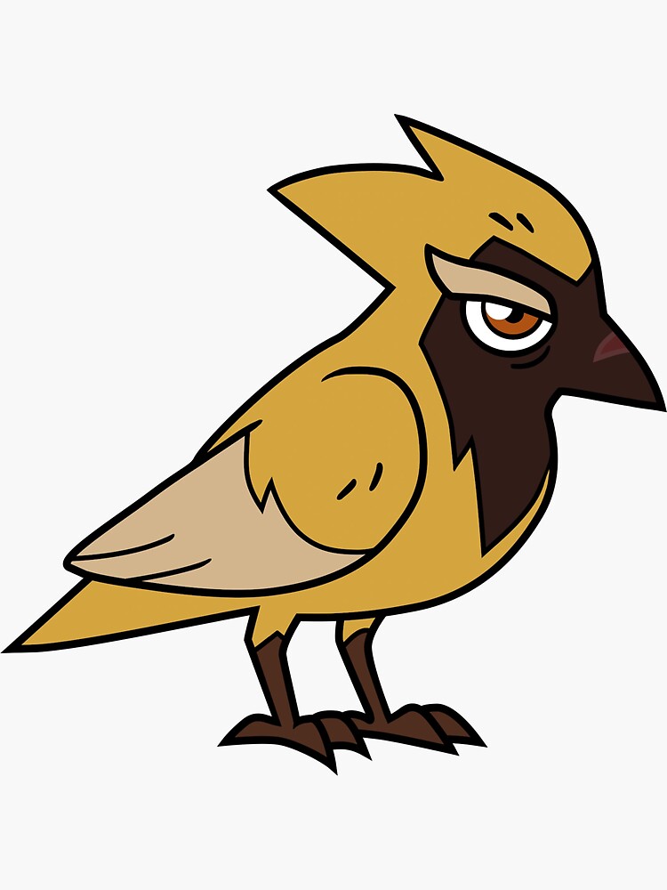 "The Owl House Yellow Cardinal Dell's Palisman " Sticker for Sale by ...