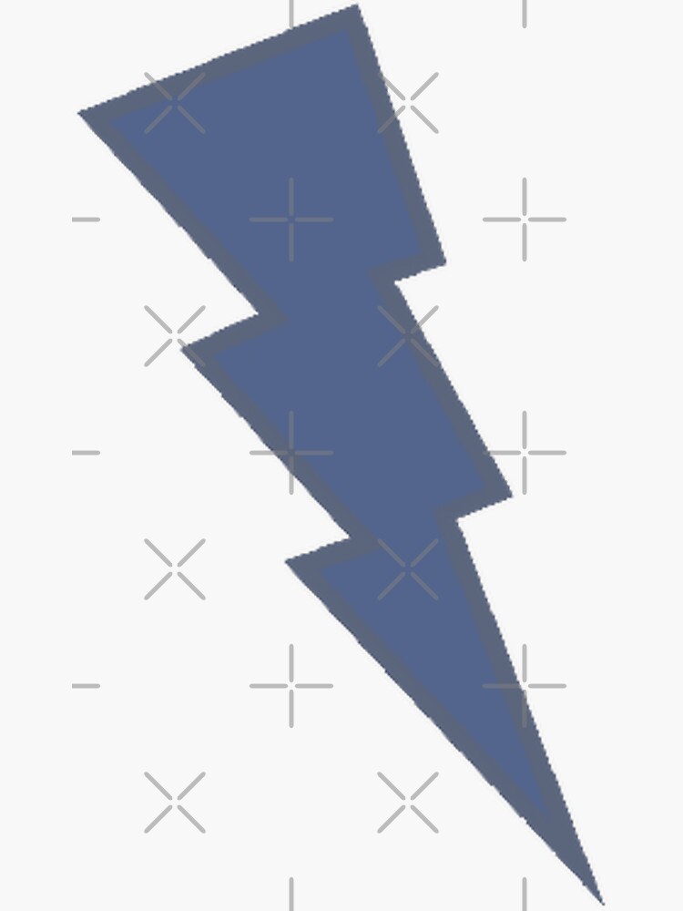 "Blue Lightning bolt " Sticker for Sale by allstars007 | Redbubble