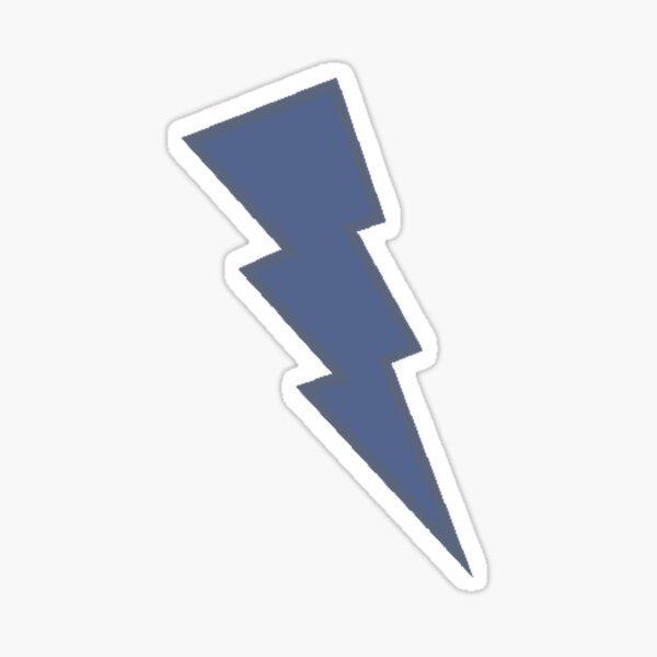"Blue Lightning bolt " Sticker for Sale by allstars007 | Redbubble