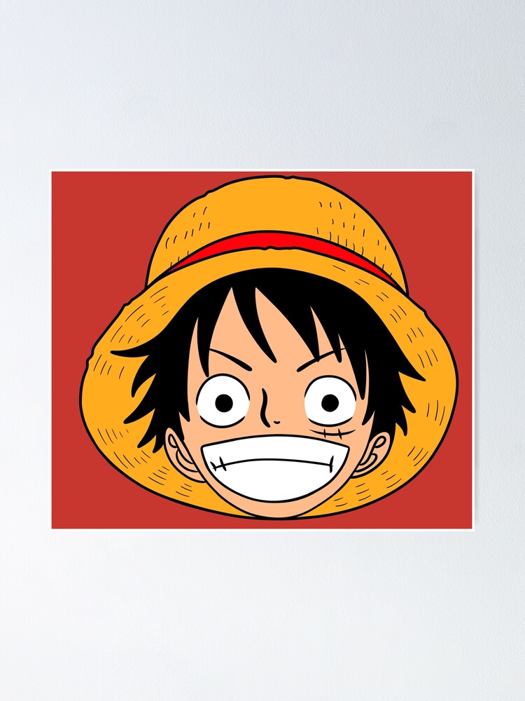 "Luffy’s Head" Poster for Sale by LunarDesigns14 | Redbubble