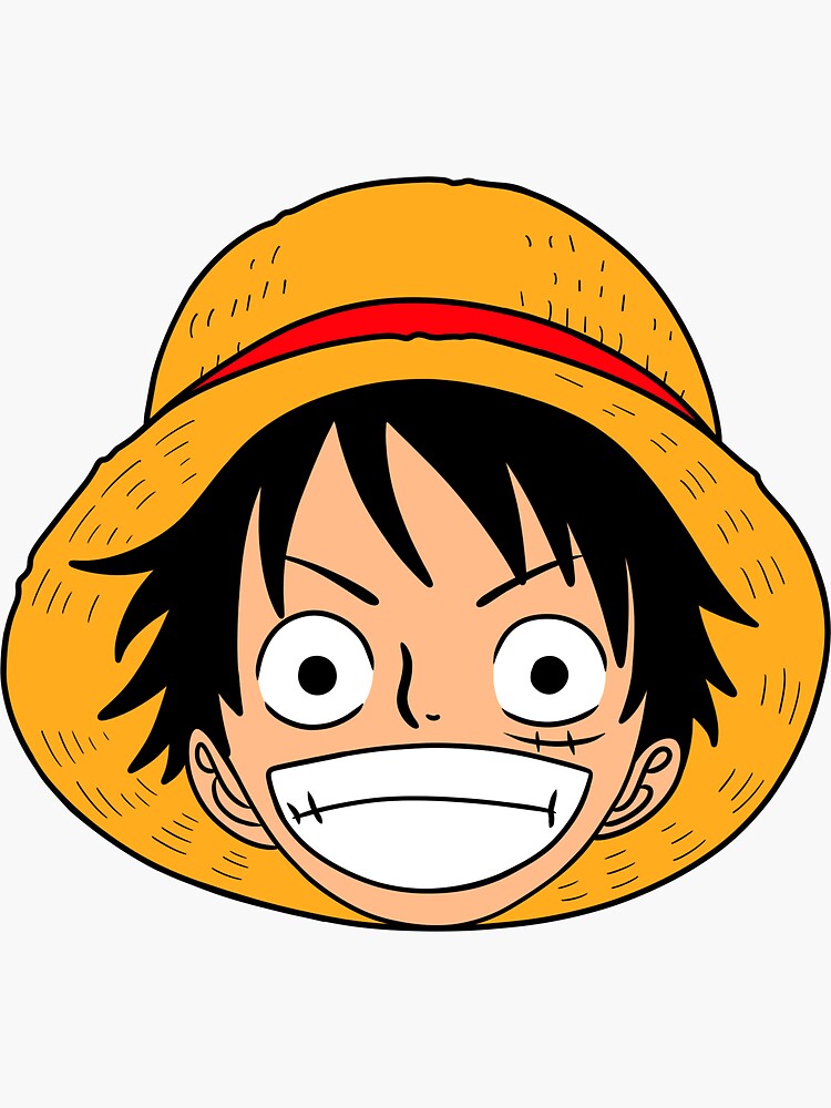 "Luffy’s Head" Sticker for Sale by LunarDesigns14 | Redbubble