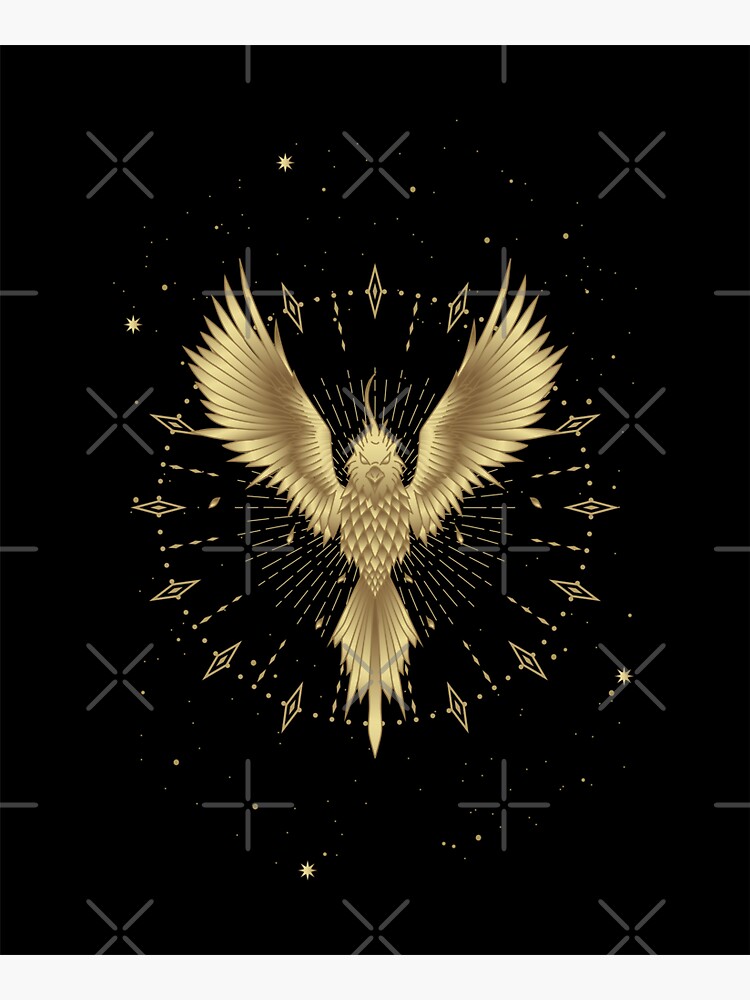 "Gold Phoenix Rising" Sticker for Sale by Desenio-PH | Redbubble