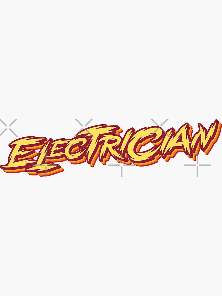 "Electrician - Retro Text" Sticker for Sale by James-Apinardo | Redbubble