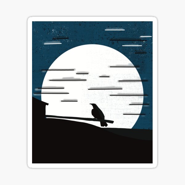 "Tui and the moon" Sticker for Sale by ThreeDogDesign | Redbubble