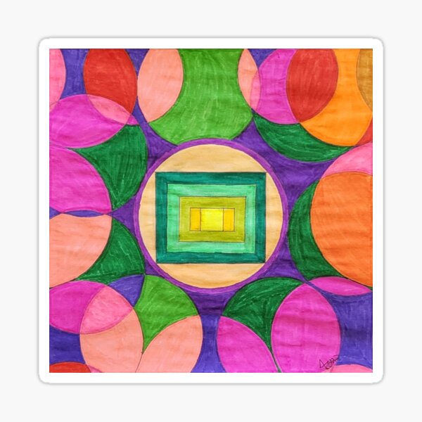 "Square Peg" Sticker for Sale by Coloring2Cope | Redbubble