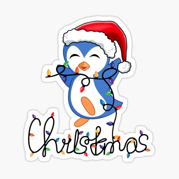 "Little blue penguin Christmas " Sticker for Sale by Akumajem | Redbubble