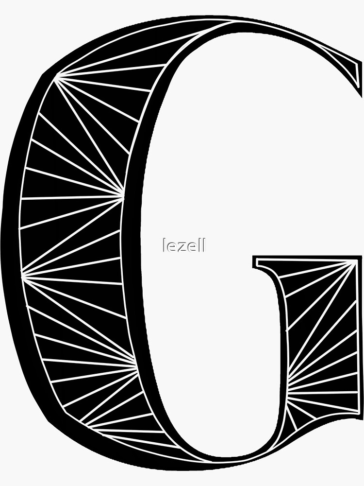 "Geometric G" Sticker for Sale by lezell | Redbubble