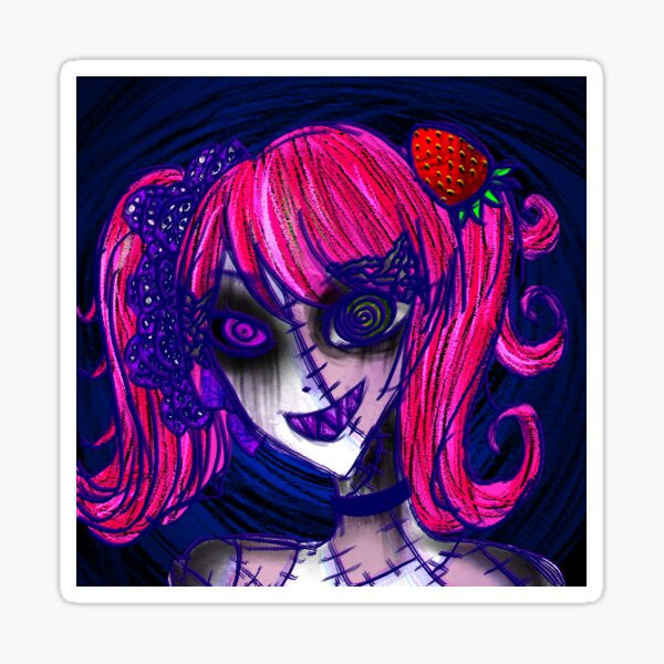 "full course for candy addicts?" Sticker for Sale by rosselliniart ...