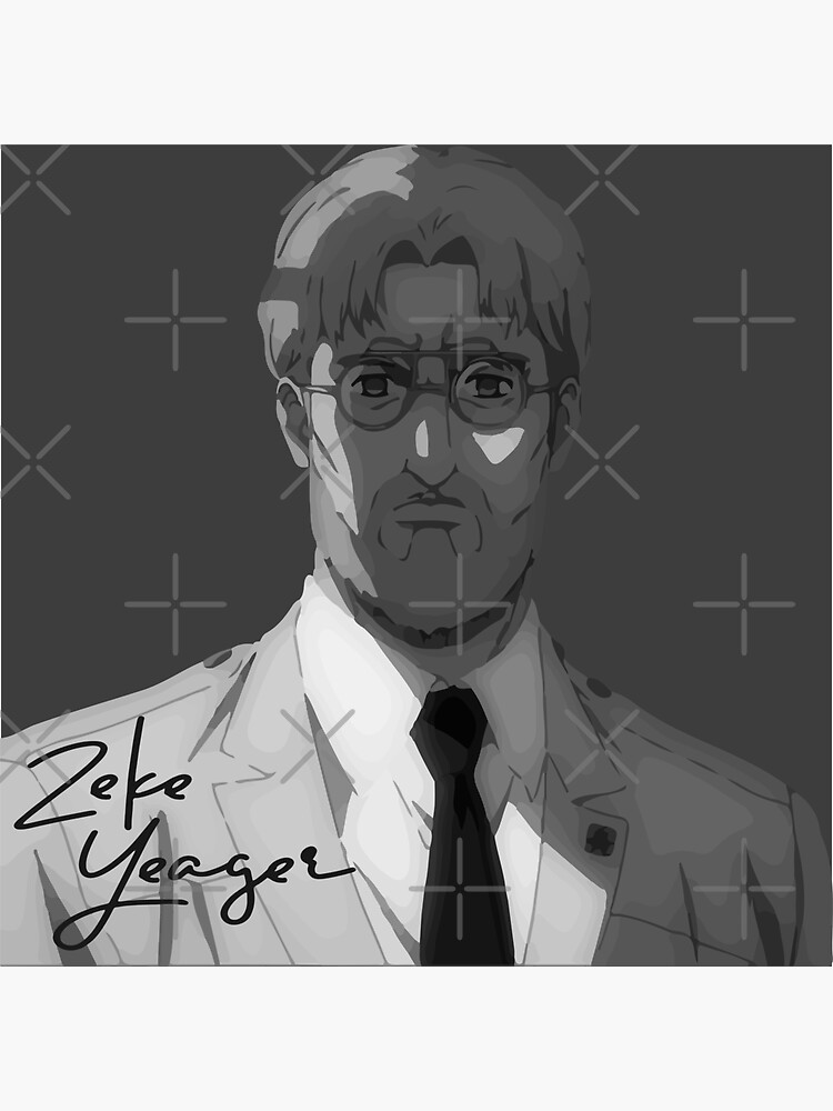 Zeke Yeager Monochrome Sticker For Sale By Barts48 Redbubble