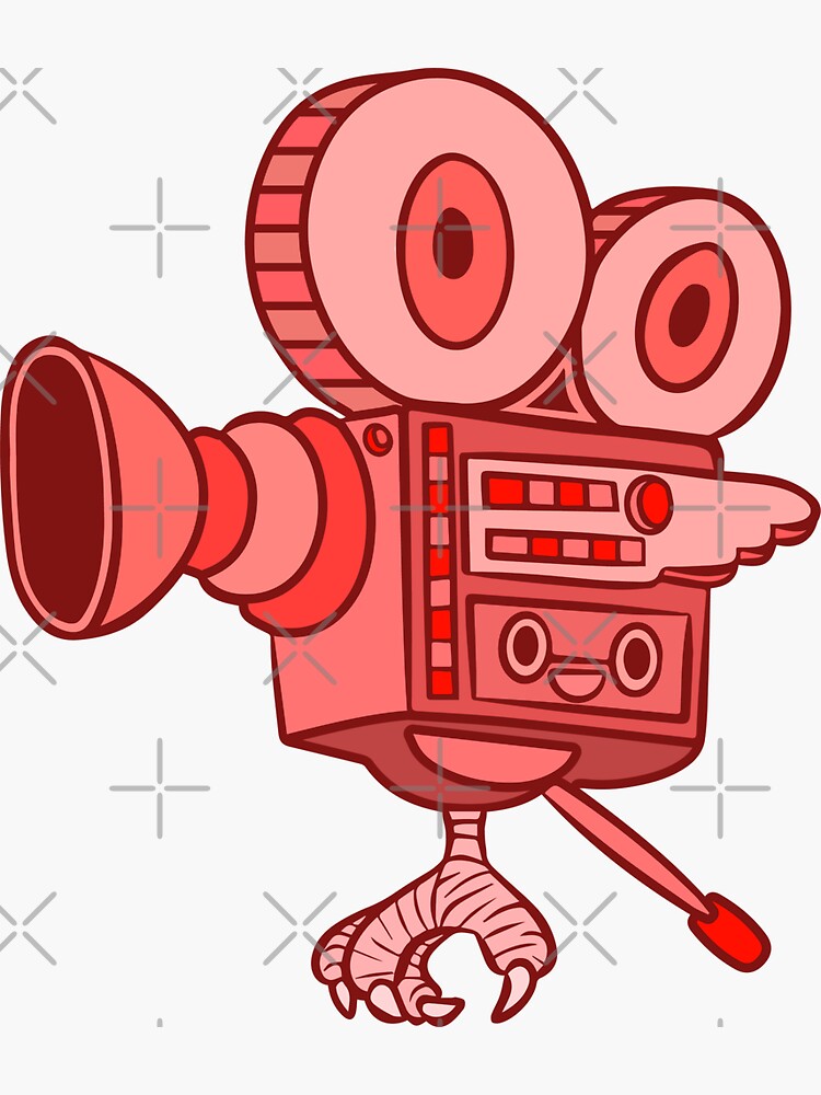 "Monster Camera - Red" Sticker for Sale by Figuros | Redbubble