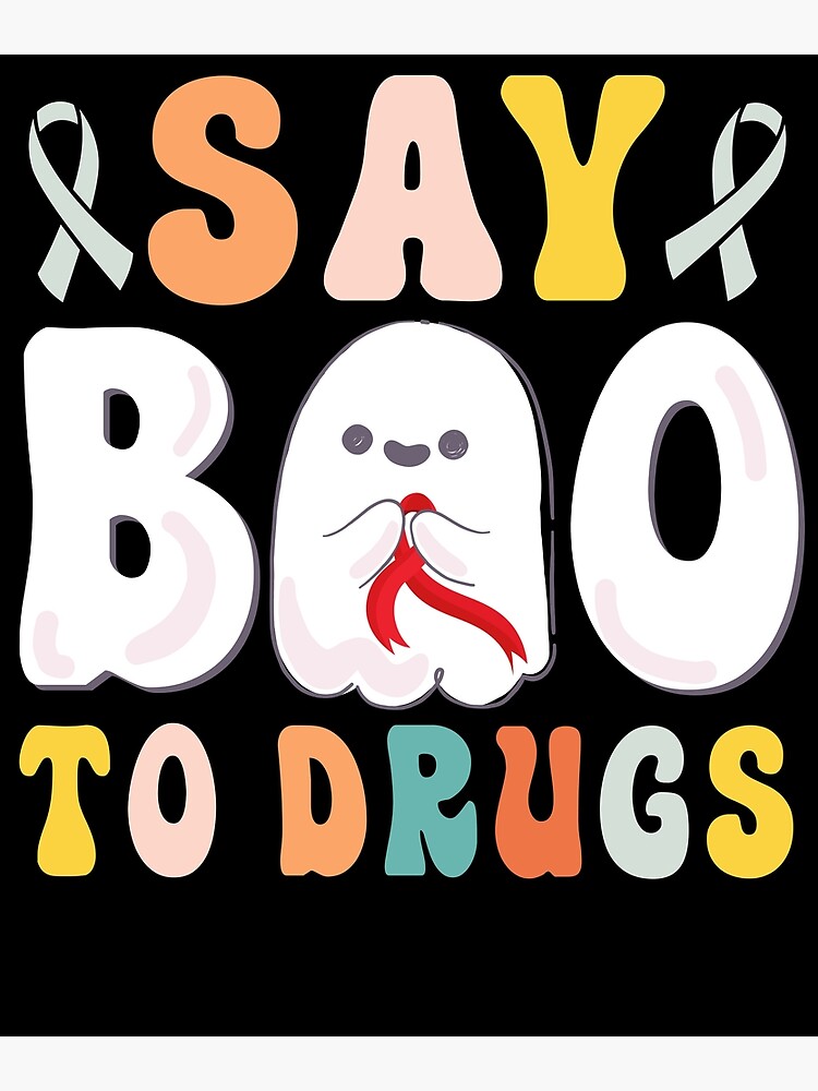 "Boo To Drugs Funny Halloween Red Ribbon Week Awareness" Poster for ...