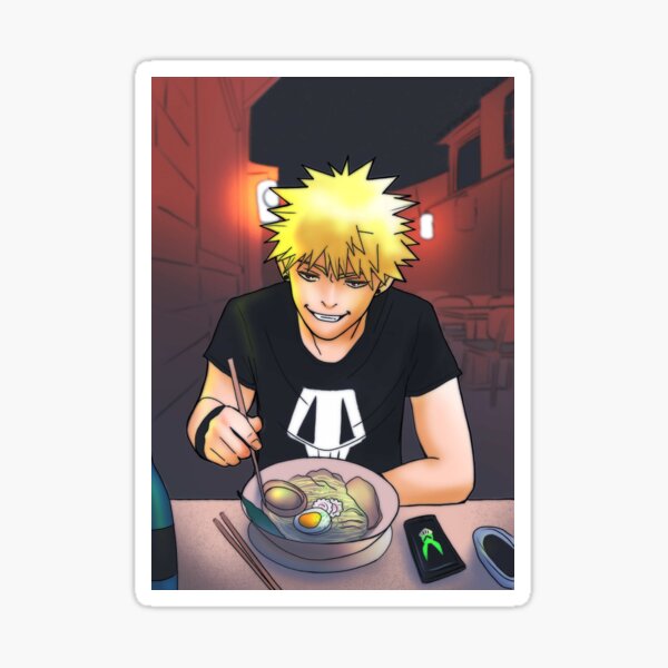 "Ramen date with Kacchan" Sticker for Sale by quietduna | Redbubble