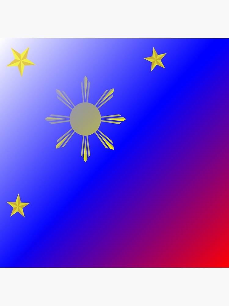 "Philippine Flag inspired colors" Sticker for Sale by bry1nt | Redbubble