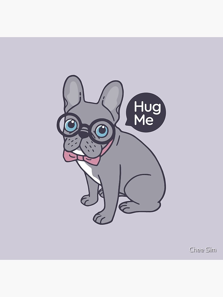 "Hug me, cute Lilac Frenchie needs a hug " Pillow for Sale by Chee Sim ...