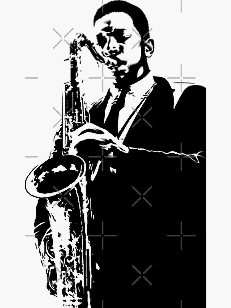 "John Coltrane" Sticker for Sale by flaig-ogy | Redbubble