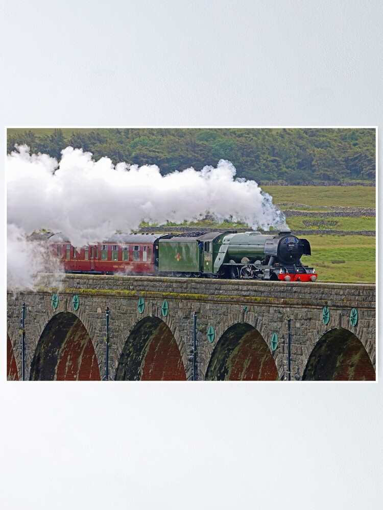 "Flying Scotsman At The Ribblehead Viaduct 2" Poster for Sale by ...