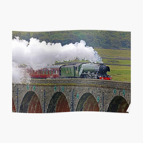"Flying Scotsman At The Ribblehead Viaduct 2" Poster for Sale by ...