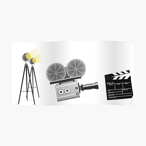 "Lights Camera Action!" Poster by MattBarnett | Redbubble