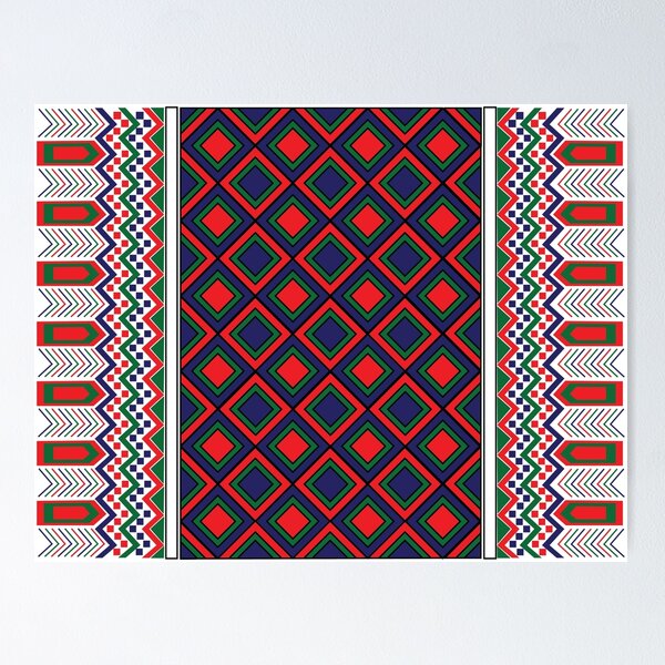 "Fabric border design Sindhi design" Poster for Sale by Abaseen | Redbubble