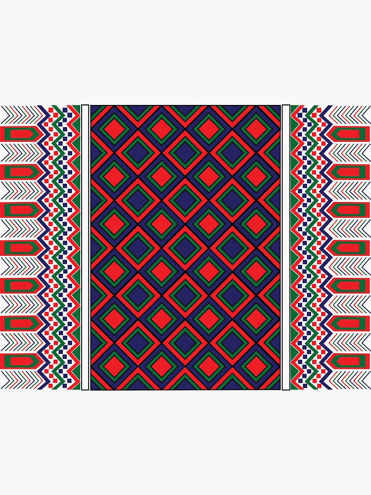 "Fabric border design Sindhi design" Sticker for Sale by Abaseen ...